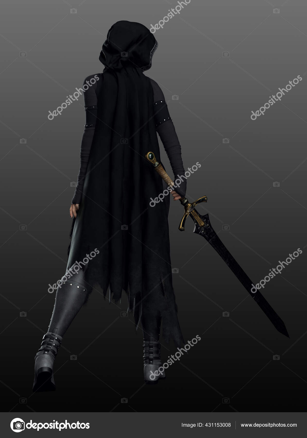 Anime Assassin Girl With Daggers