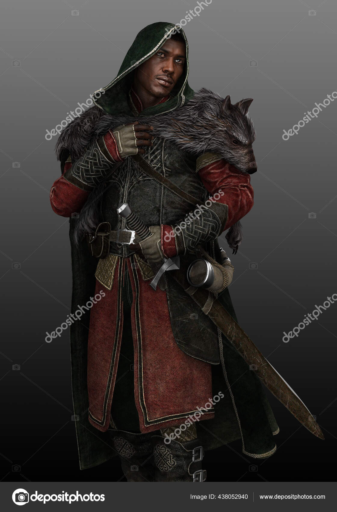 Fantasy Poc Wolf Hunter Dreads Stock Photo by ©Ravven 438052940