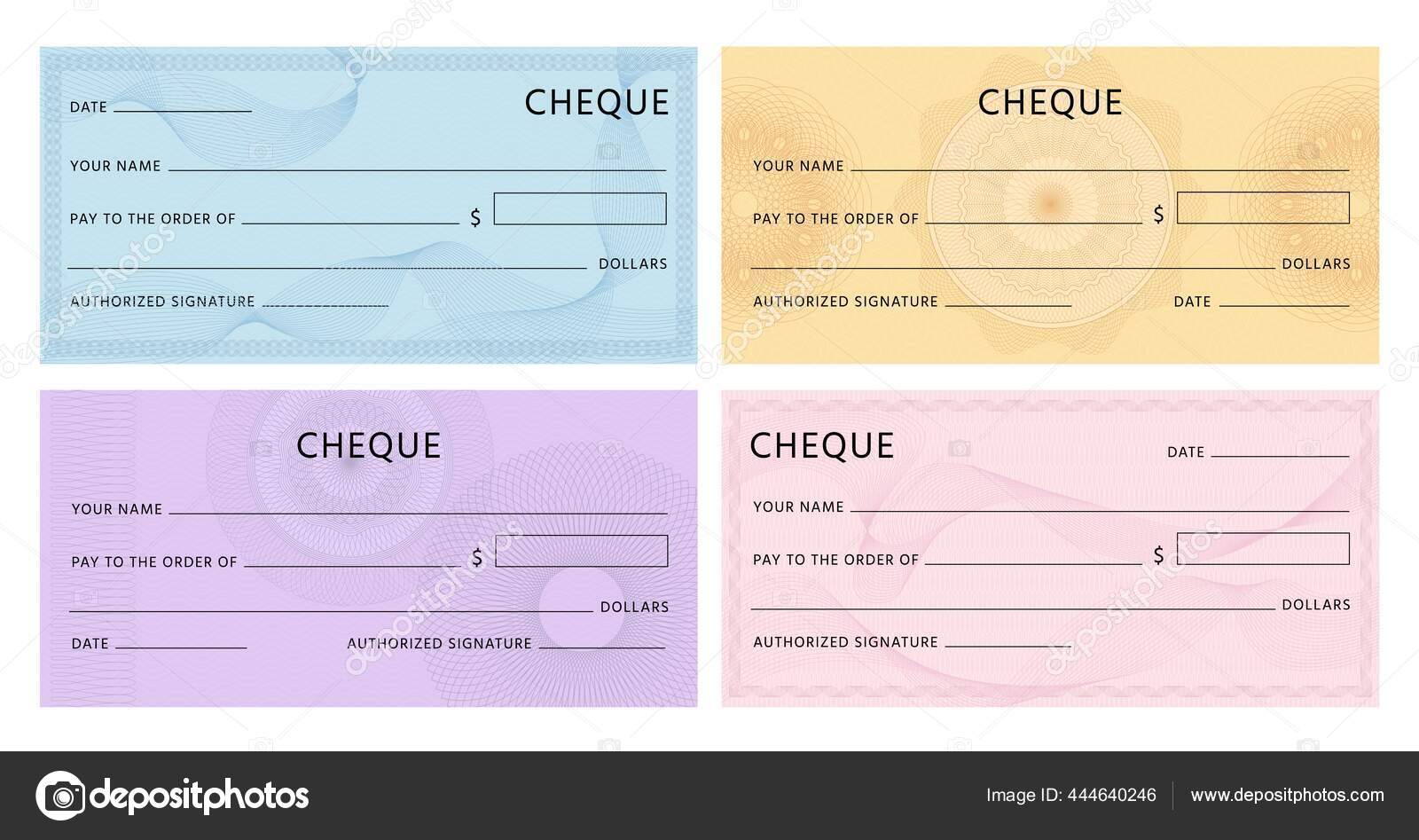 Modelo De Cheque Em Branco Modelo De Cheque Bancario Vetor Premium Images