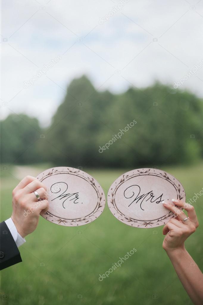 Wedding decorative labels — Stock Photo © hinhanni #106516570