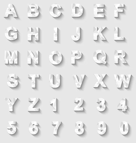 Alphabet in modern style with distorted letters with shading Stock ...