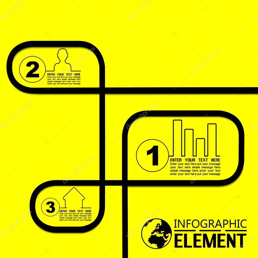INFOGRAPHIC SIMPLE TEMPLATE BACKGROUND YELLOW Stock Vector by ...