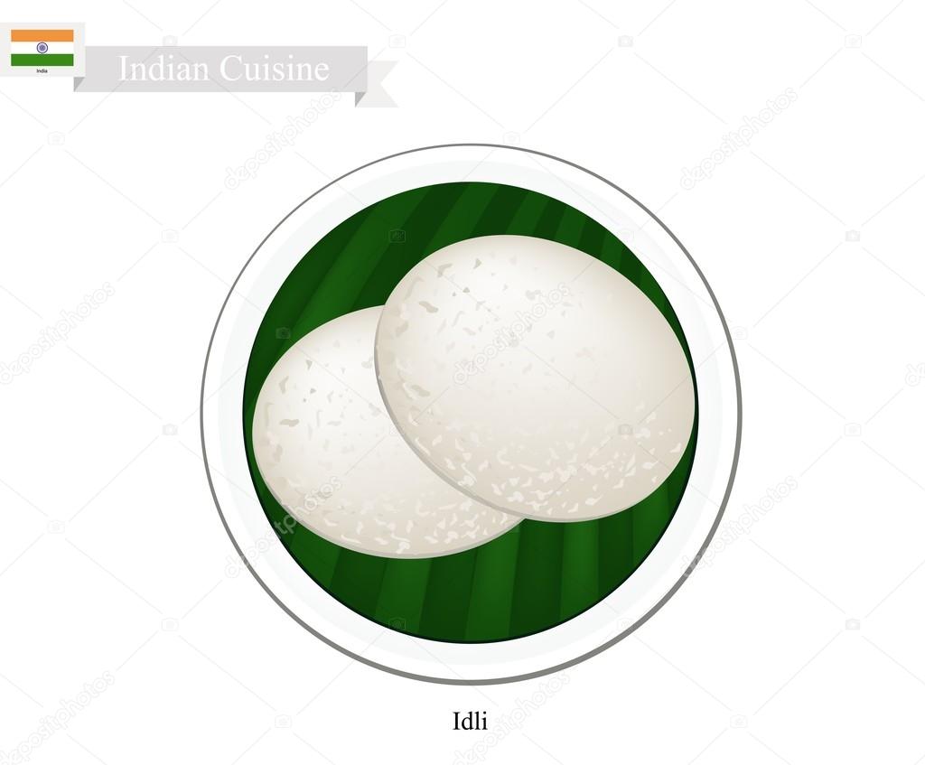 Idli or Traditional Indian Steamed Rice Cake — Stock Vector © Iamnee ...