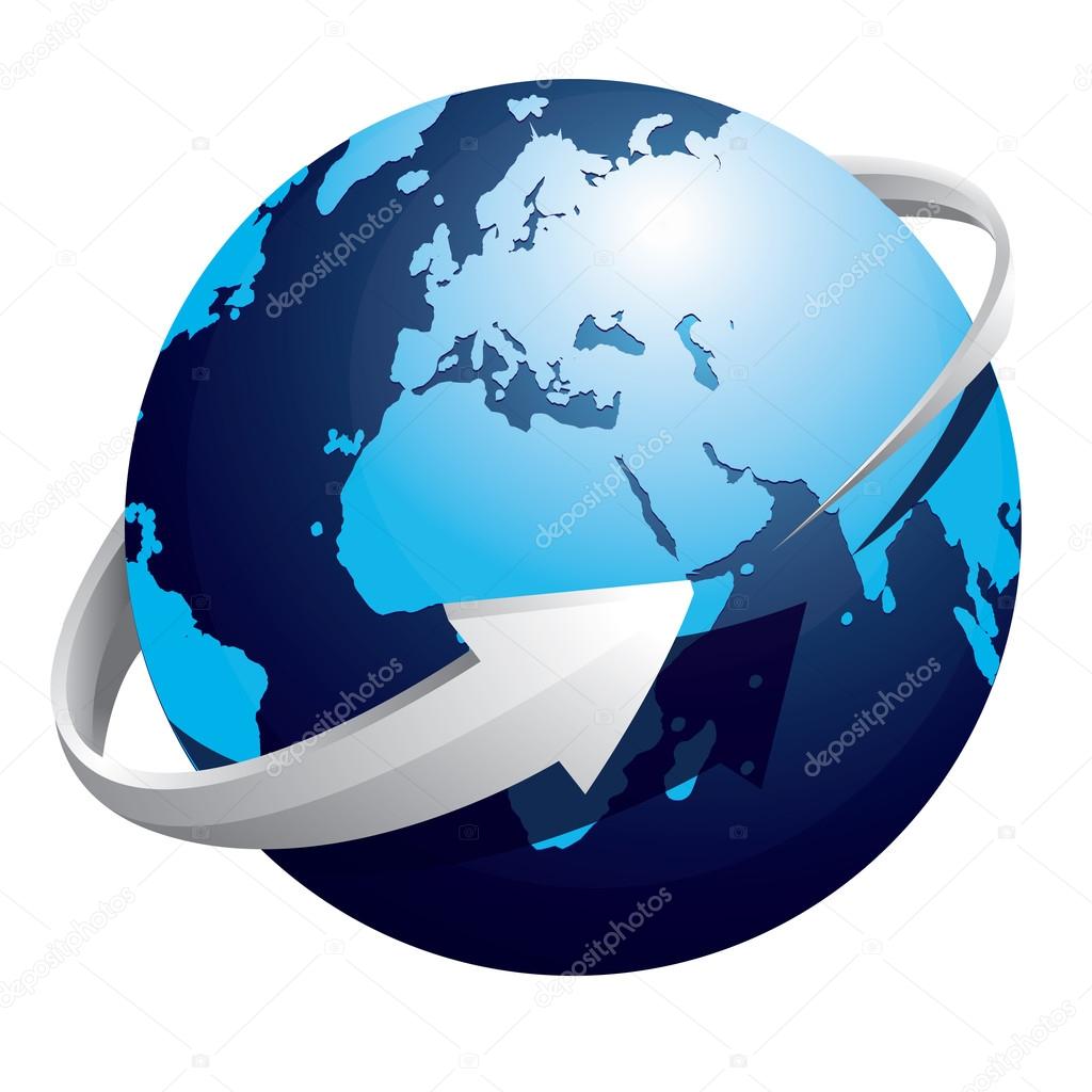 Earth and Arrow Stock Vector Image by ©airdone #94090348