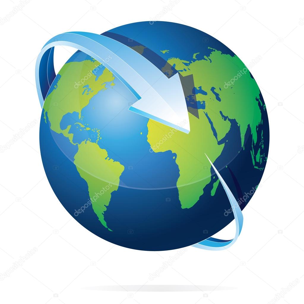 Earth and Arrow Stock Vector Image by ©airdone #94094486