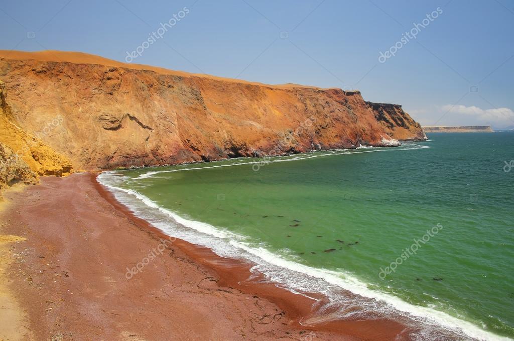 Roja Beach in Paracas National Reserve, Peru. — Stock Photo ...