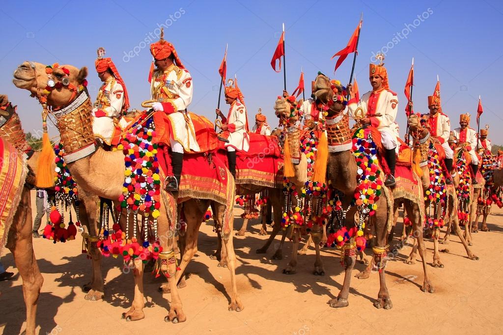 Camel procession at Desert Festival, Jaisalmer, India — Stock Editorial ...