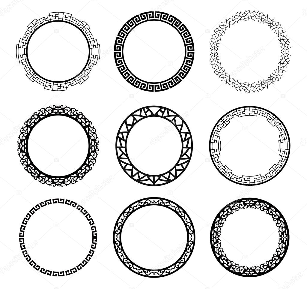 Vector circle frame set Stock Vector Image by ©baoyan #81312850