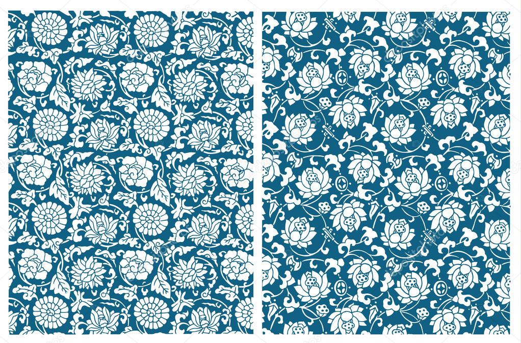 Chinese floral pattern vector Stock Vector Image by ©baoyan #97035196