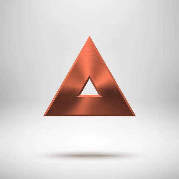 Bronze Abstract Triangle Button Template Stock Vector Image by ...