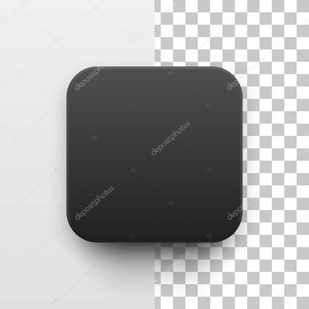 Black Blank App Icon Button Template Stock Vector Image by ©molaruso ...