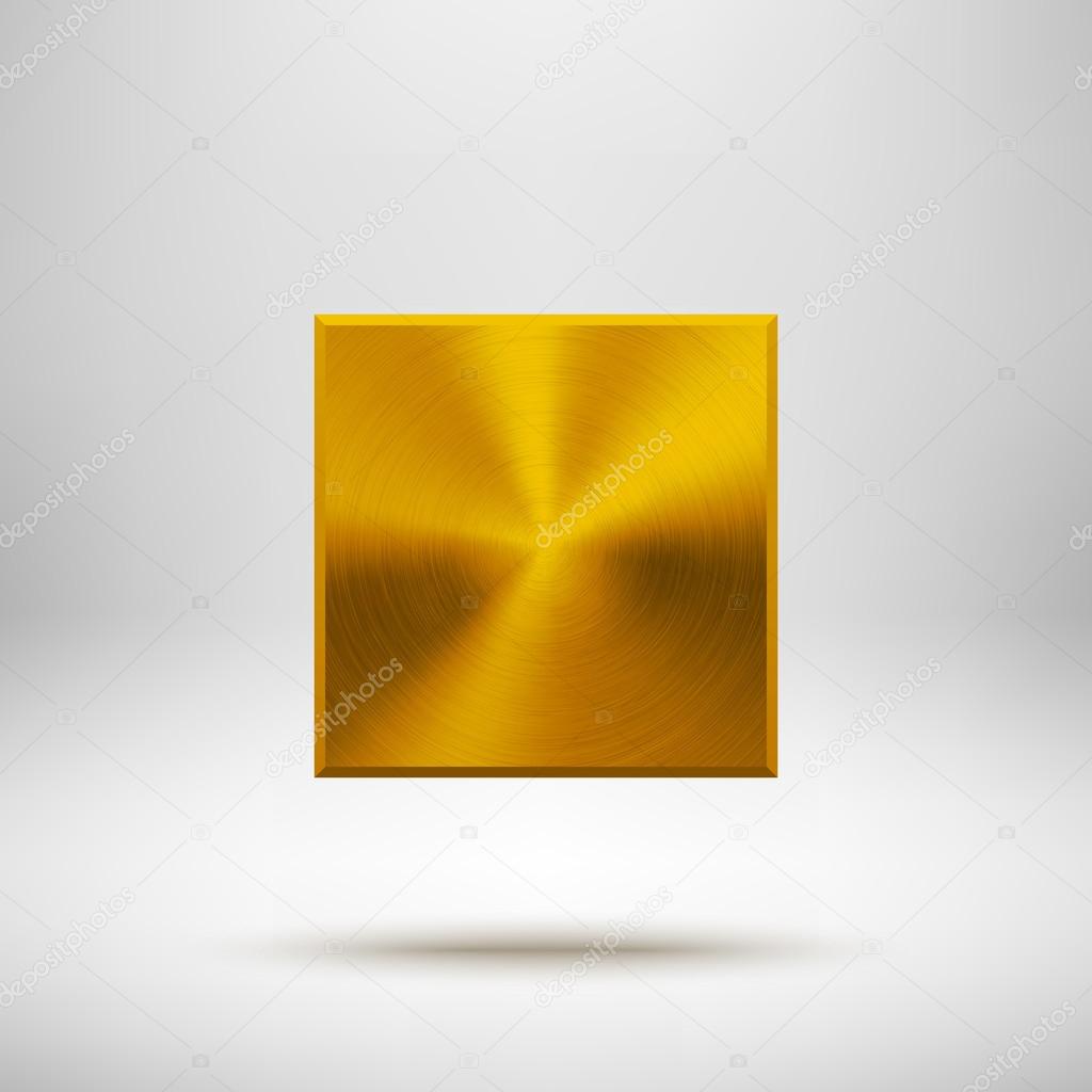 Gold square Button Template Stock Vector Image by ©molaruso #67084597