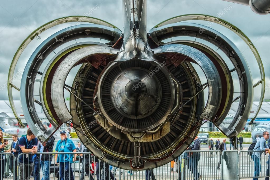 Turbofan engine General Electric CF6-80C2 of medical aircraft Airbus ...