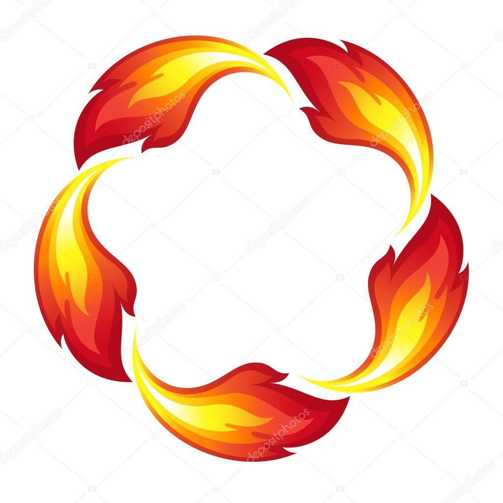 Circle Of Flames Vector