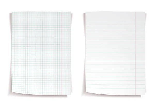 White squared notebook paper on white background Stock Vector Image by ...