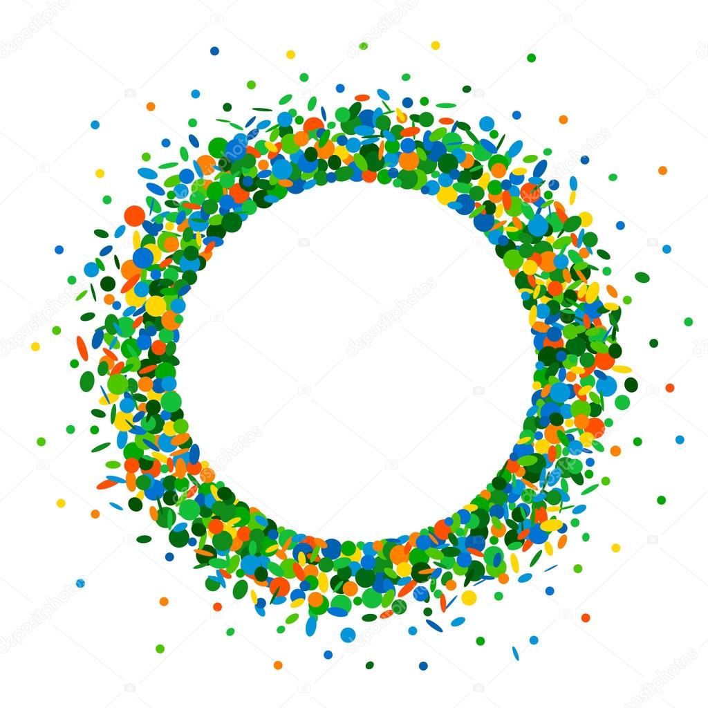 Confetti round frame Stock Vector Image by ©tatus #56122535