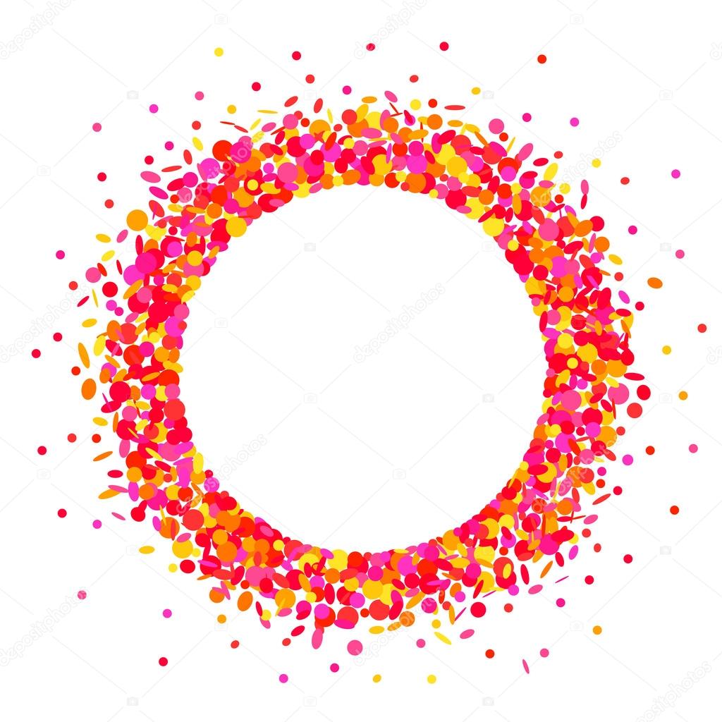 Confetti round frame Stock Vector Image by ©tatus #56122669