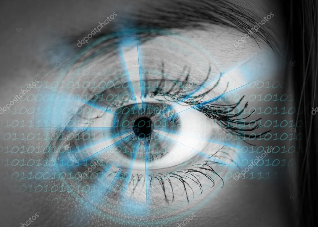 Eye viewing digital information. Stock Photo by ©eevl 76111607