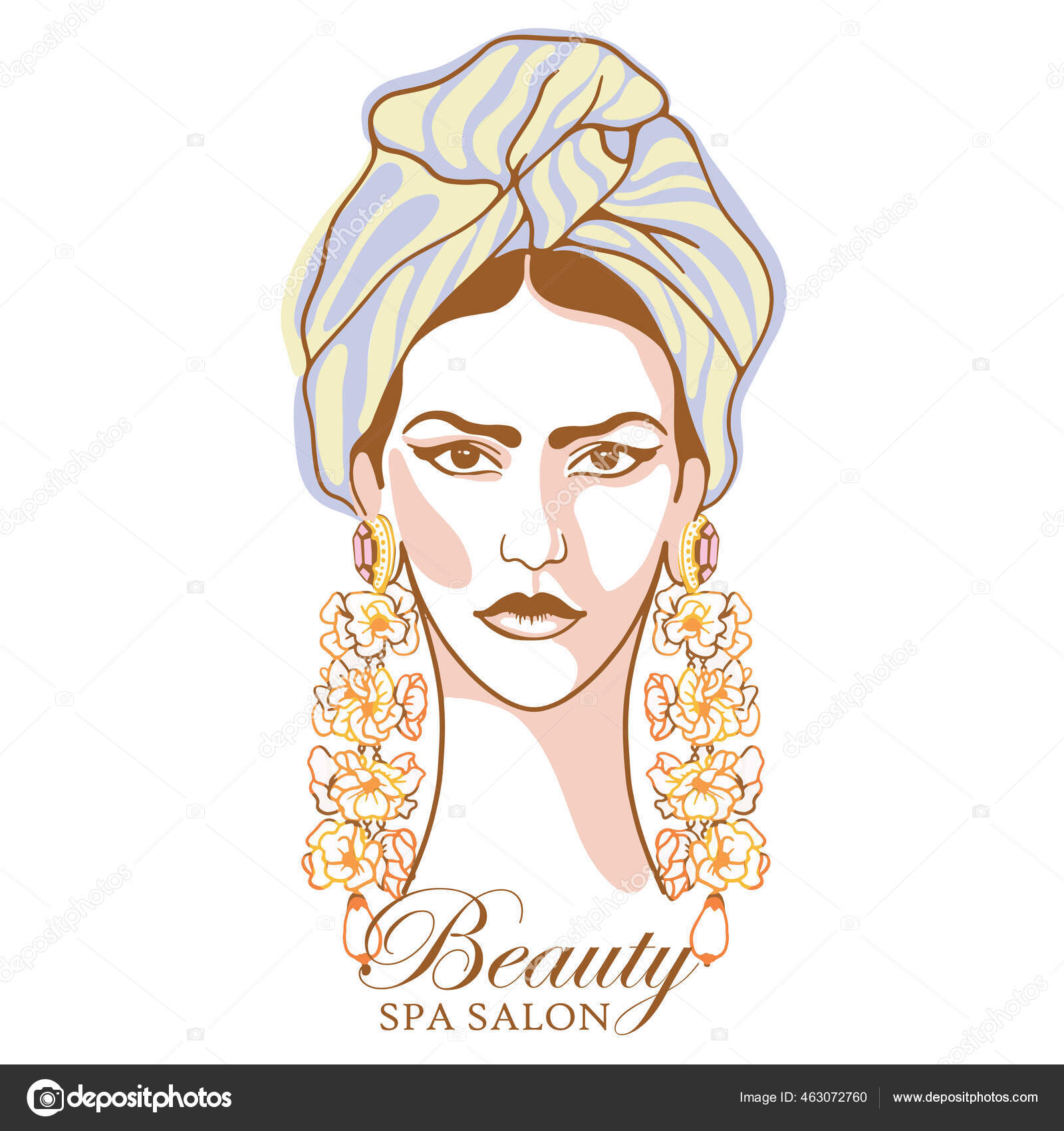 Women Face Minimalistic Trendy Style Flowers Vector Logo Branding ...