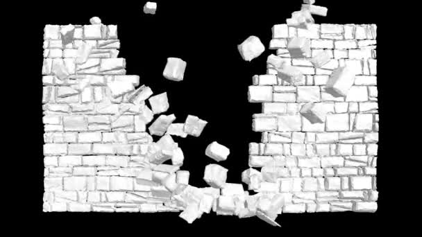 Wall Explosion Destruction Animation Stonewall Collapse Wall Breaking ...