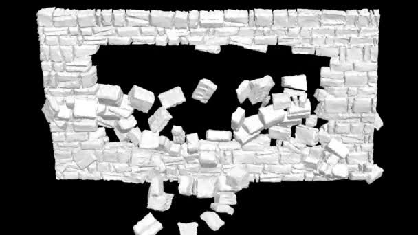 Wall Explosion Destruction Animation Stonewall Collapse Wall Breaking ...
