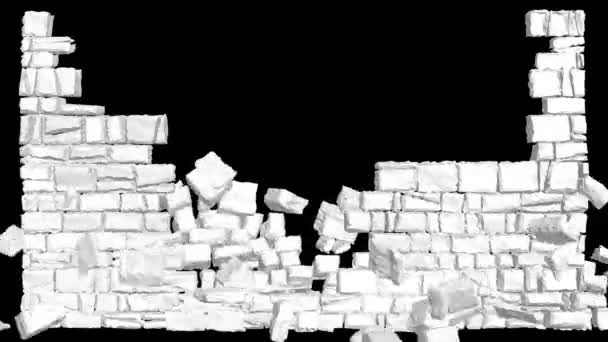 Wall Explosion Destruction Animation Stonewall Collapse Wall Breaking ...