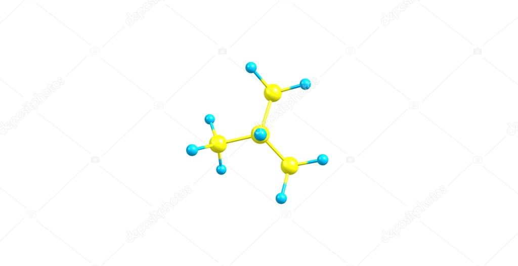 Isobutane molecular structure isolated on white — Stock Photo © olla ...