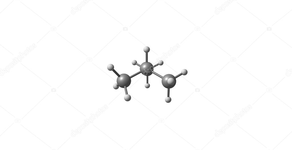 Isobutane molecular structure isolated on white — Stock Photo © olla ...