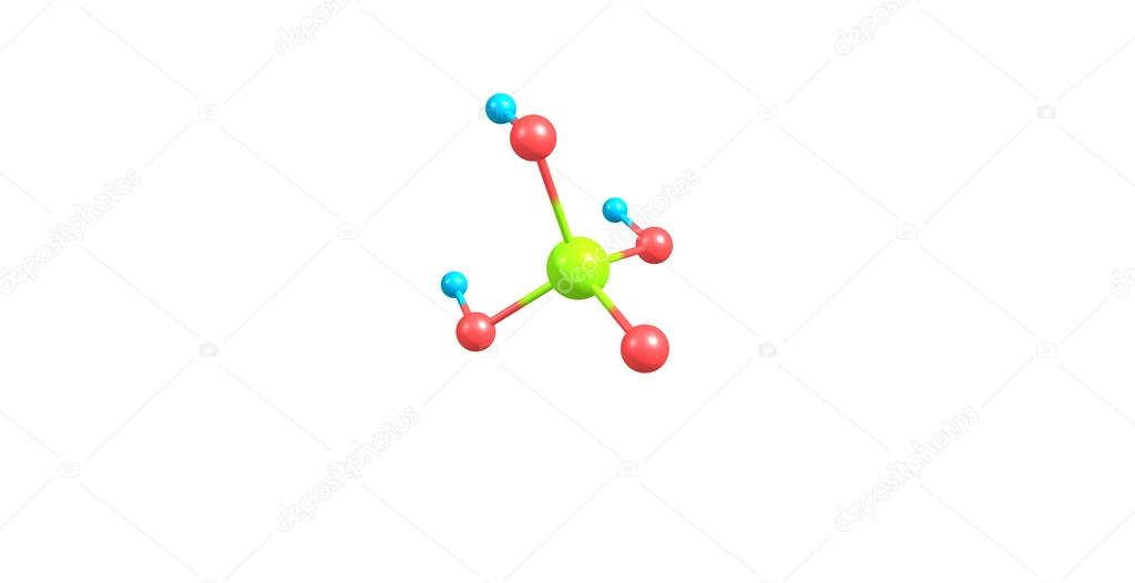 Phosphoric acid molecular structure isolated on white — Stock Photo ...