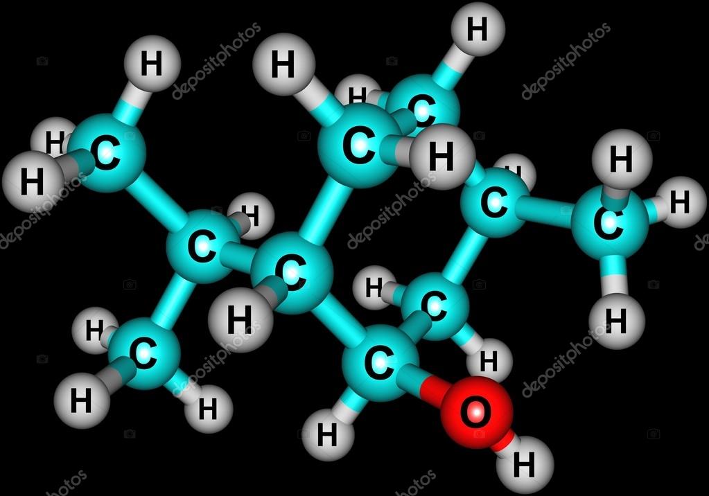 Menthol molecular structure isolated on black — Stock Photo © olla ...
