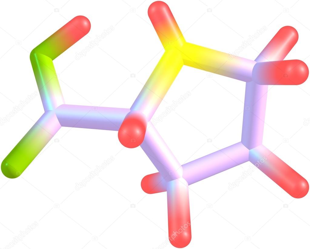 Proline molecular structure isolated on white — Stock Photo © olla ...