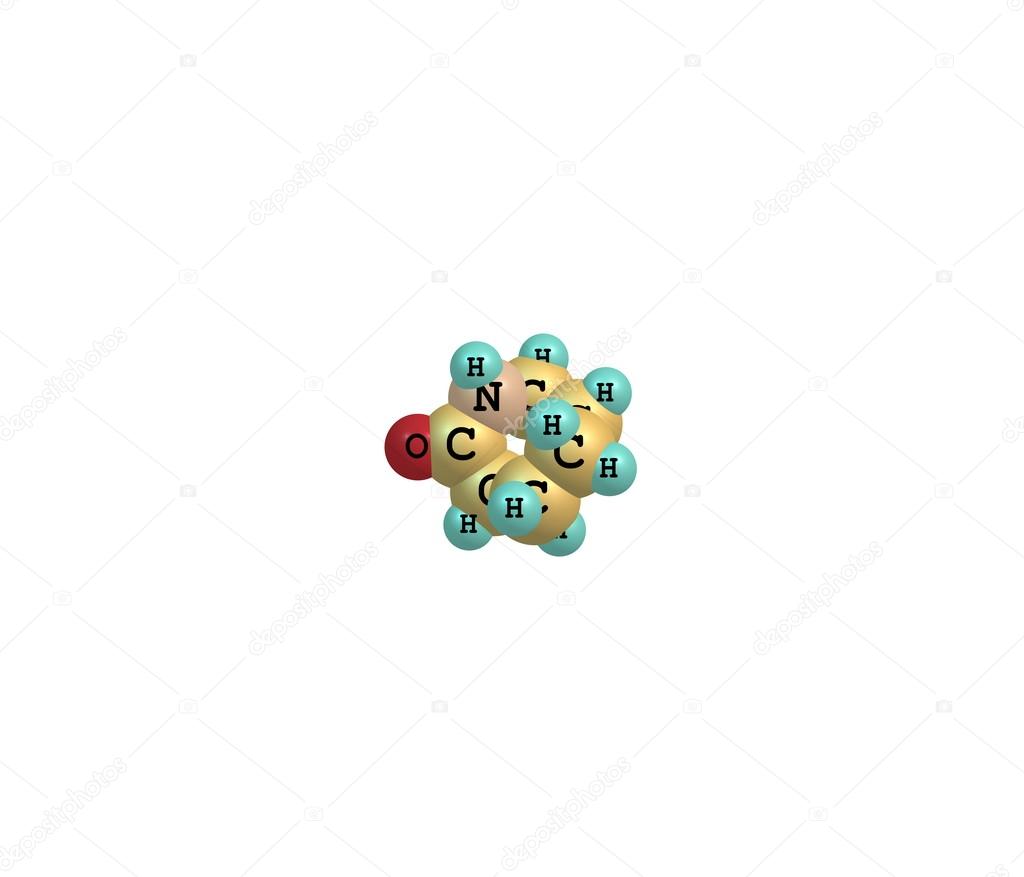 Caprolactam molecule isolated on white Stock Illustration by ©olla ...