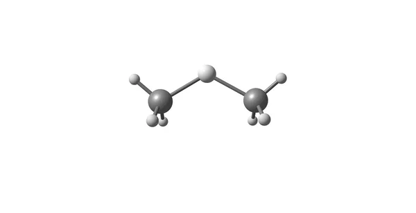 Estructura molecular de dimetilmercurio sobre fondo blanco 2024