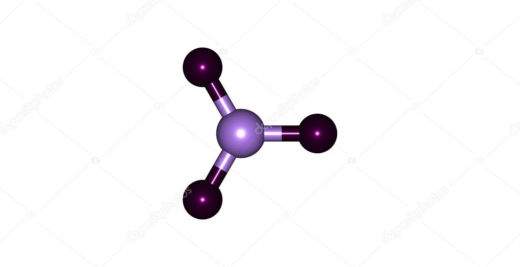 Sulfur trioxide molecular structure on white background — Stock Photo ...