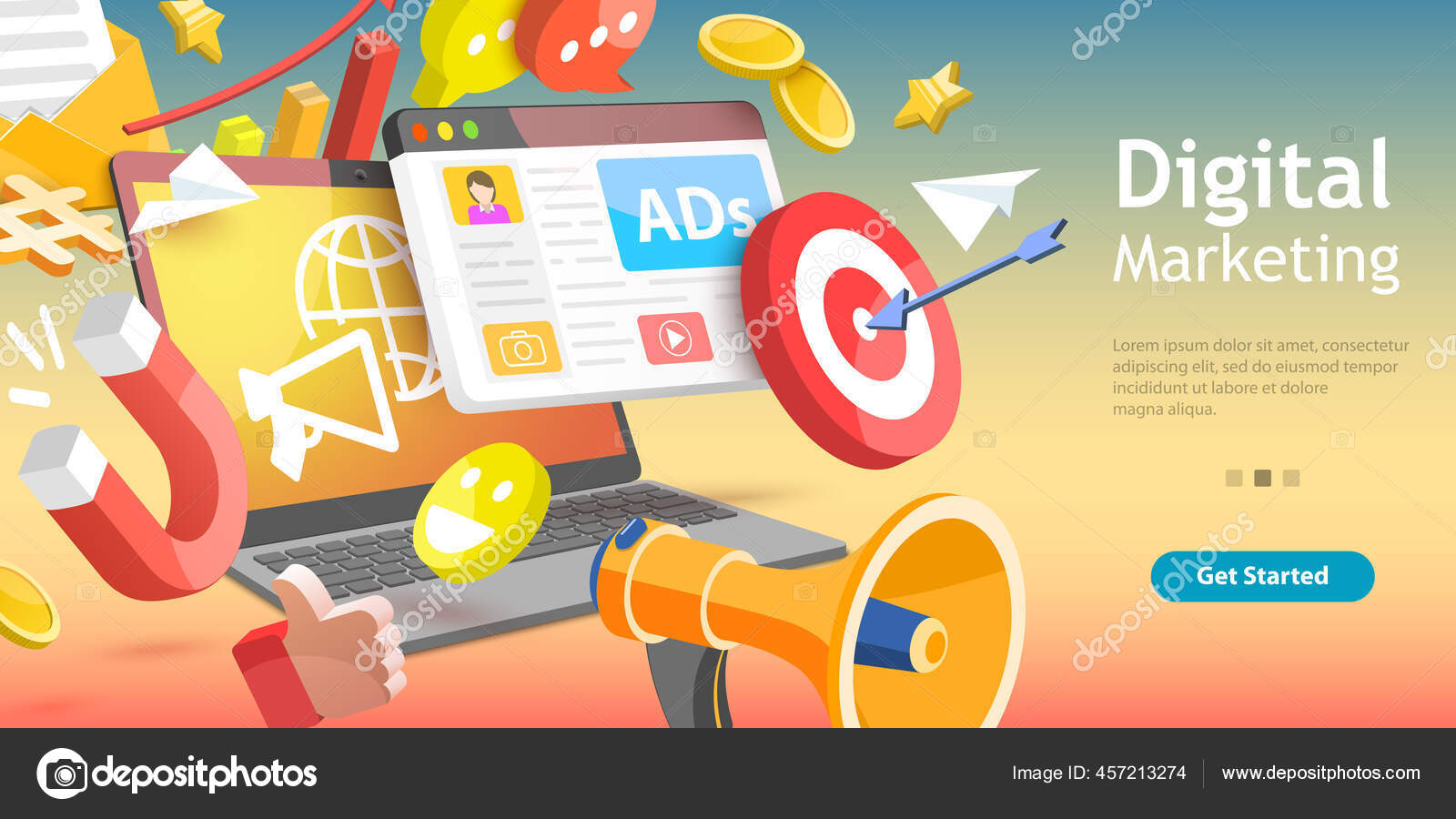 3D Isometric Flat Vector Conceptual Illustration of Digital Marketing ... 3D Isometric Flat Vector Conceptual Illustration of Digital Marketing ...