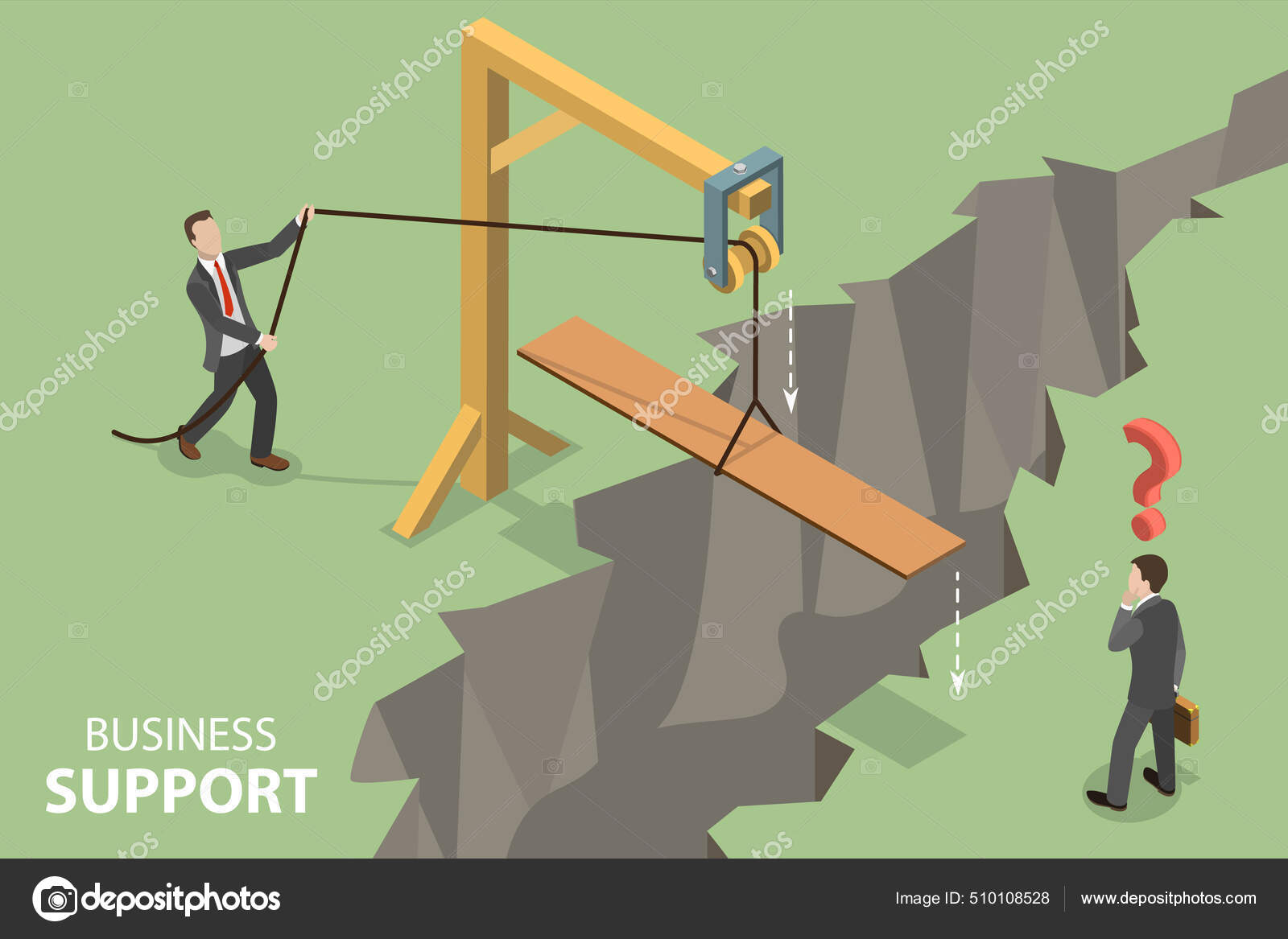 3D Isometric Flat Vector Conceptual Illustration of Business Support ...