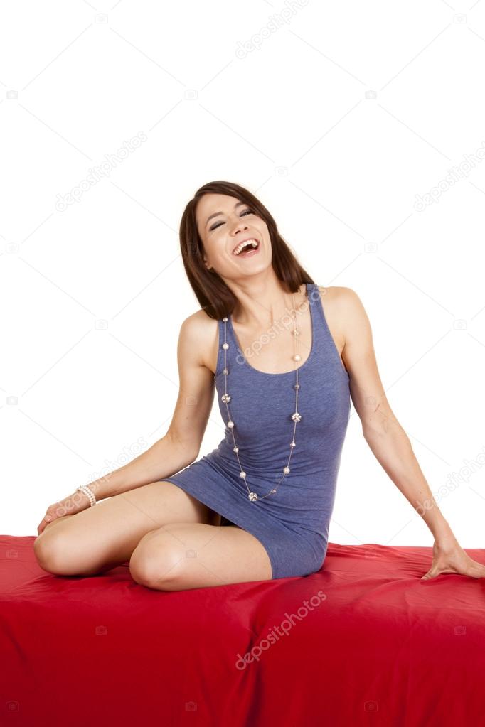 Sitting In Short Dress She Likes Fashion