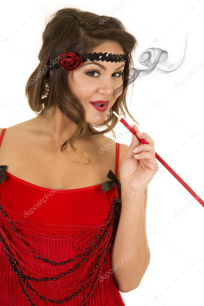 Flapper girl in red — Stock Photo © alanpoulson #68497231