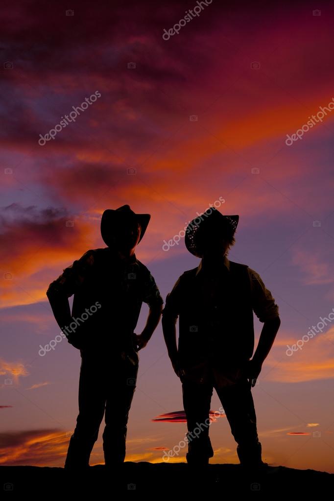Standing Cowboy Silhouette