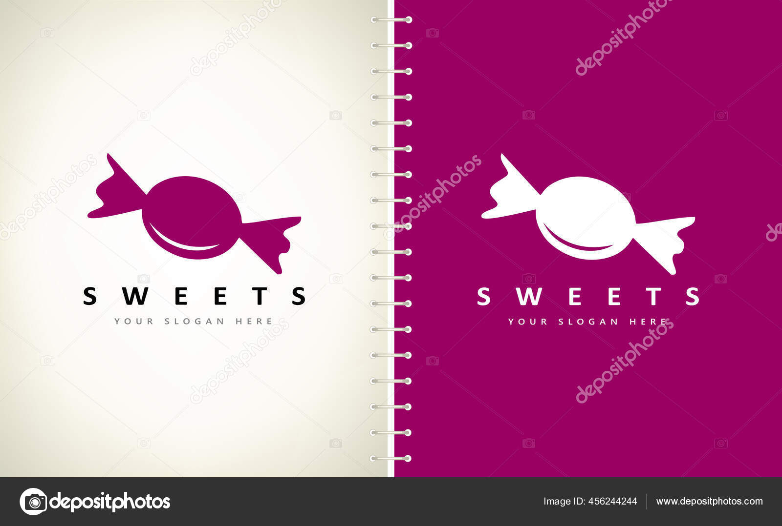 Candy Logo Vector Sweets Design Stock Vector by ©barcova.natalia 456244244