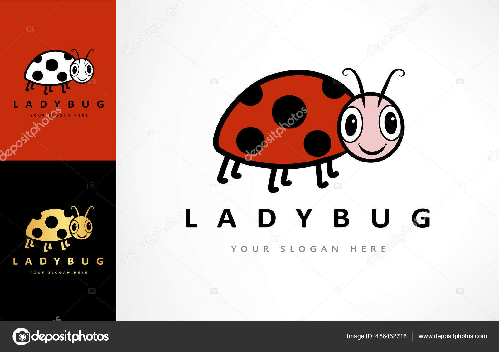 Ladybug Logo Vector Insect Design Stock Vector by ©barcova.natalia ...