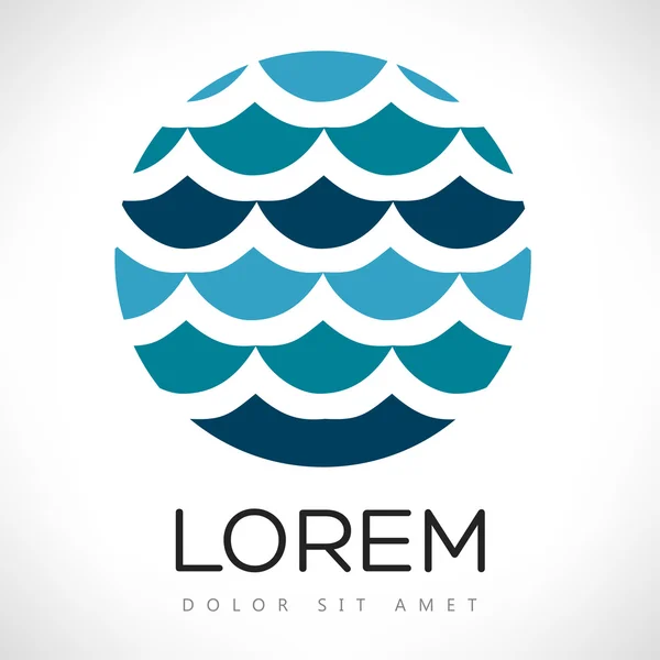 Blue ocean logo Vector Art Stock Images | Depositphotos