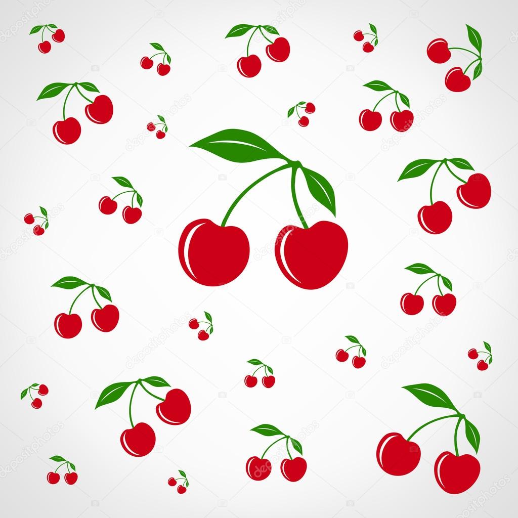 Cherry vector Stock Vector by ©barcova.natalia 77459744