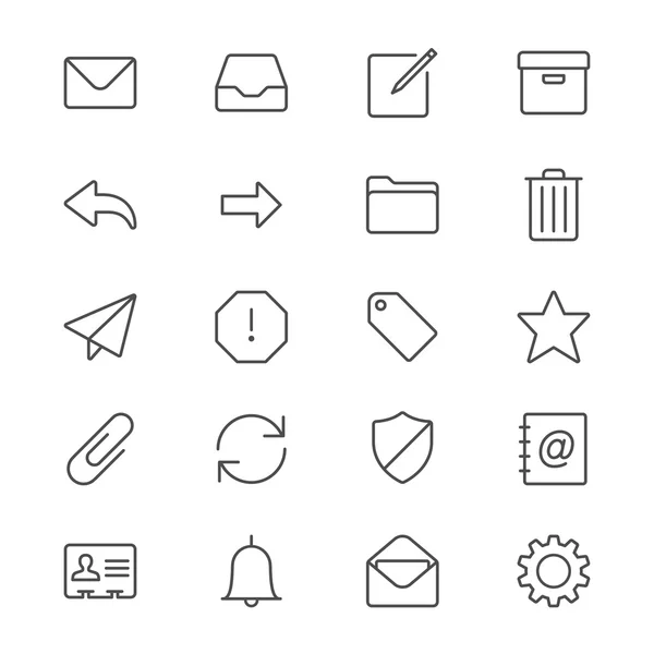 Email thin icons — Stock Vector © wonderfulpixel #36713227
