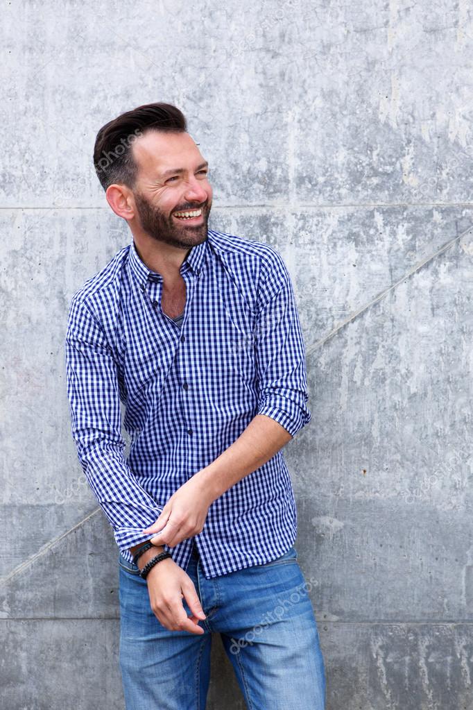 Handsome middle aged guy looking away — Stock Photo © mimagephotos ... Handsome middle aged guy looking away — Stock Photo © mimagephotos ...