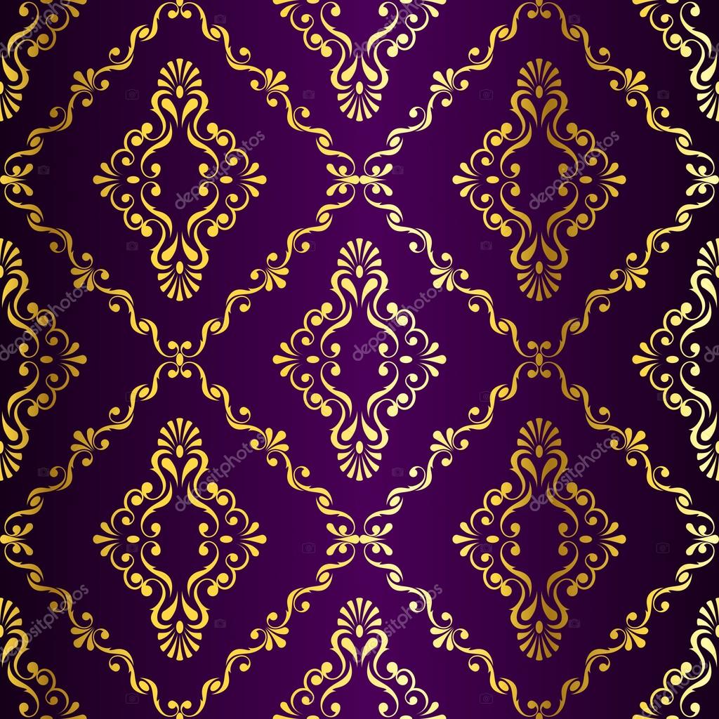 Purple Gold Pattern Background