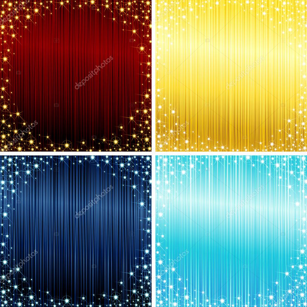 Set of four backgrounds with sparkly frames Stock Vector Image by ...