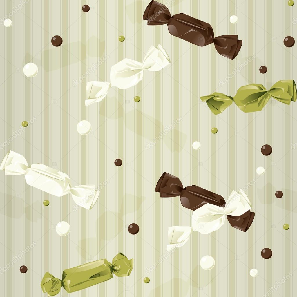Green seamless background with candy Stock Vector Image by ©karolinal ...