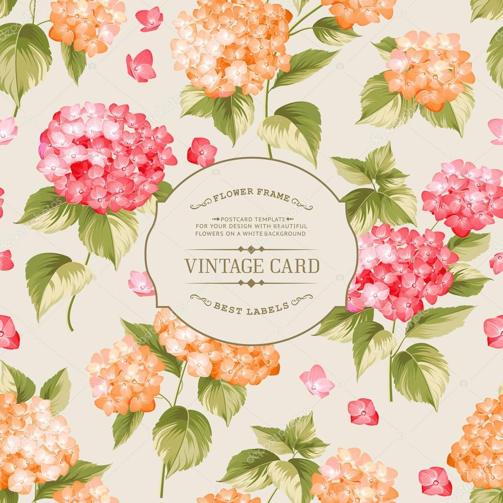 Vintage Floral Label Vector