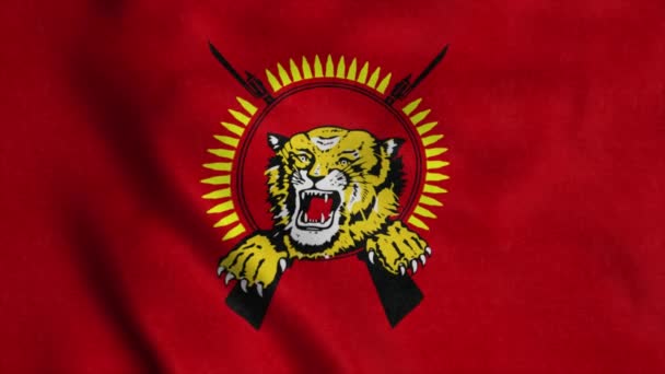 Flag of Tamil Eelam, waving in wind. Realistic flag background — Stock ...